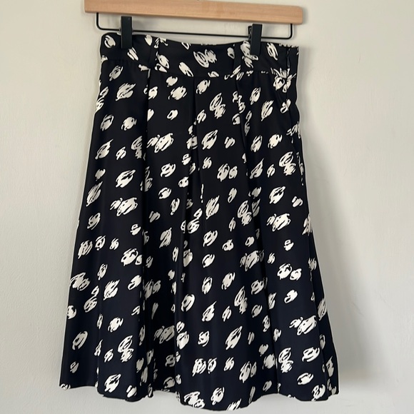 kate spade | Skirts | Kate Spade Lilith Pleated Silk Polka Dot Skirt ...